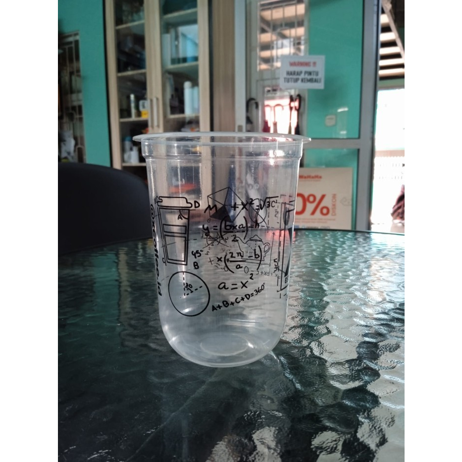 Jual Sablon Cup Plastik Gelas Minuman Boba Thai Tea Juss Kopi ukuran 18 ...