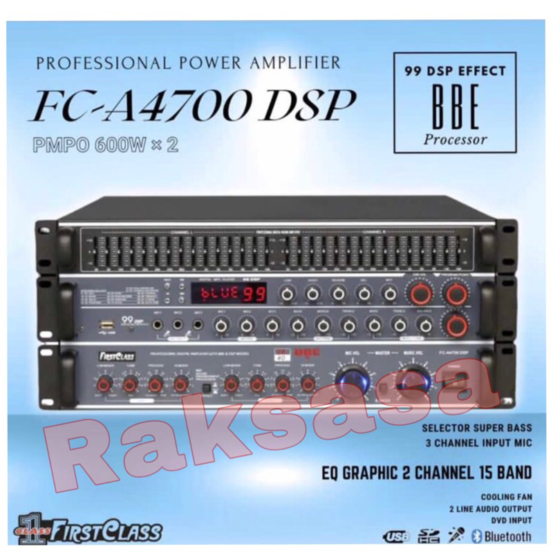 Jual Professional Digital Amplifier Firstclass fca4700 DSP a4700 dengan ...