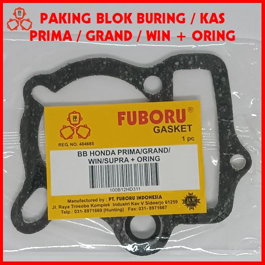 Jual PAKING BLOK BURING HONDA PRIMA / GRAND / WIN + ORING PERPAK GASKET BAWAH PAKING KAS ANTI ...