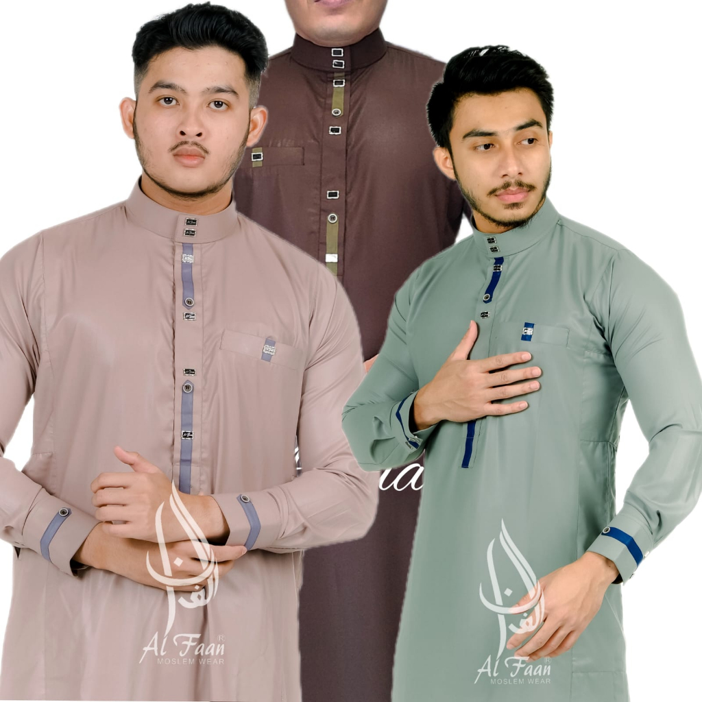 Jual Jubah slimfit pria Gamis pria jubba alfaan jubah priamuslim pria ...