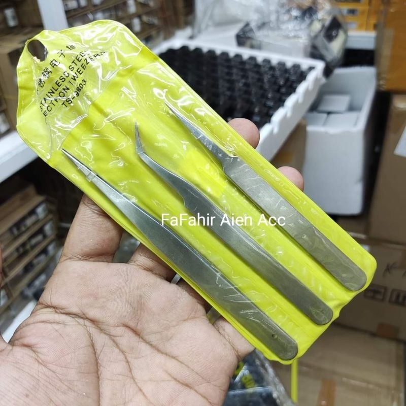 Jual PINSET PAKET ISI 3 PCS ALAT SERVICE JAM TANGAN | Shopee Indonesia