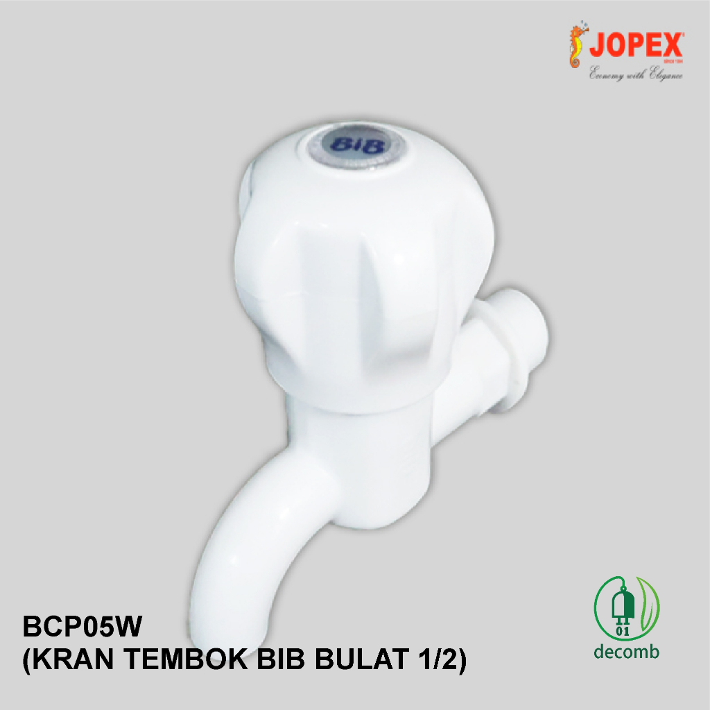 Jual Kran Air Jopex 1/2 Inch Bulat BIB atau Kran Tembok Plastik BCP05W ...