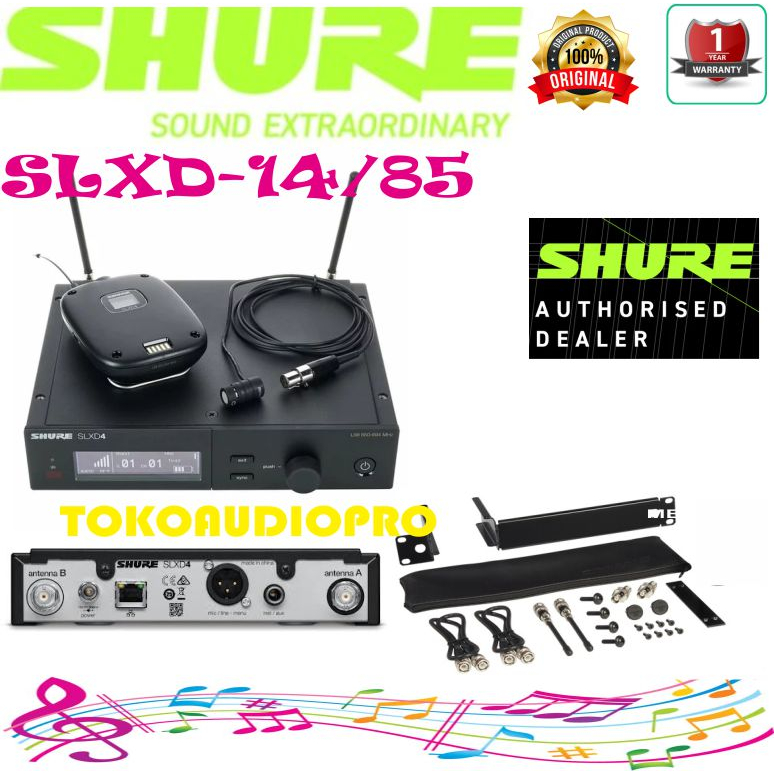 Jual Shure SLXD14/85 Wireless System with SLXD1 and WL185 Lavalier Microphone | Shopee Indonesia