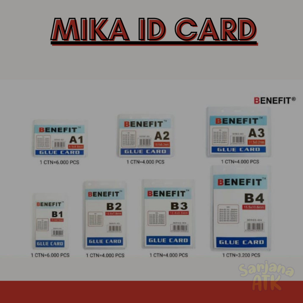 Jual (10 Pcs) MIKA ID CARD / CASE PLASTIK KARTU TANDA PENGENAL NAMA ...