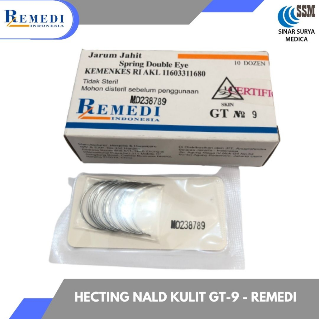 Jual REMEDI - Suture Needle Hecting | Hect Nald | Jarum Bedah Kulit ...
