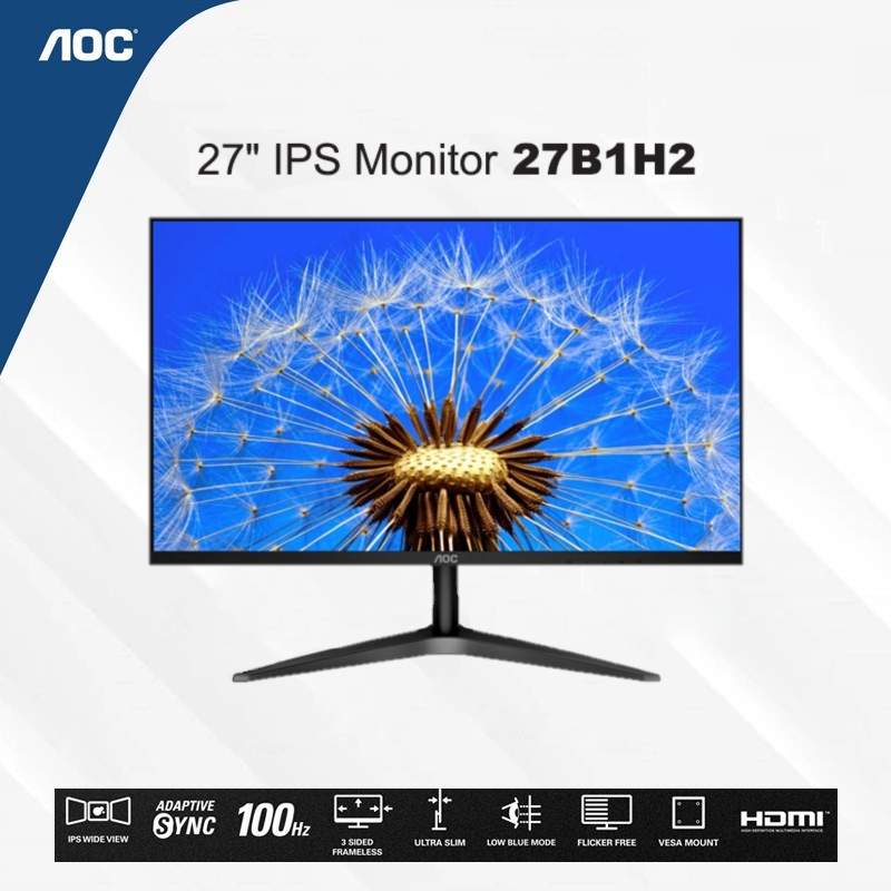 Jual AOC 27B1H2 27 Inch Monitor - FHD IPS 100Hz 4ms | Shopee Indonesia