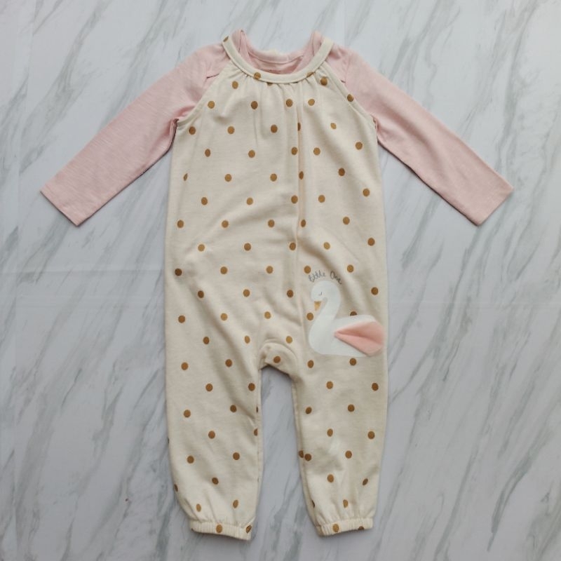 Jual New!! Overall Mothercare SALE up to 60% - Dungaree cream polka ...
