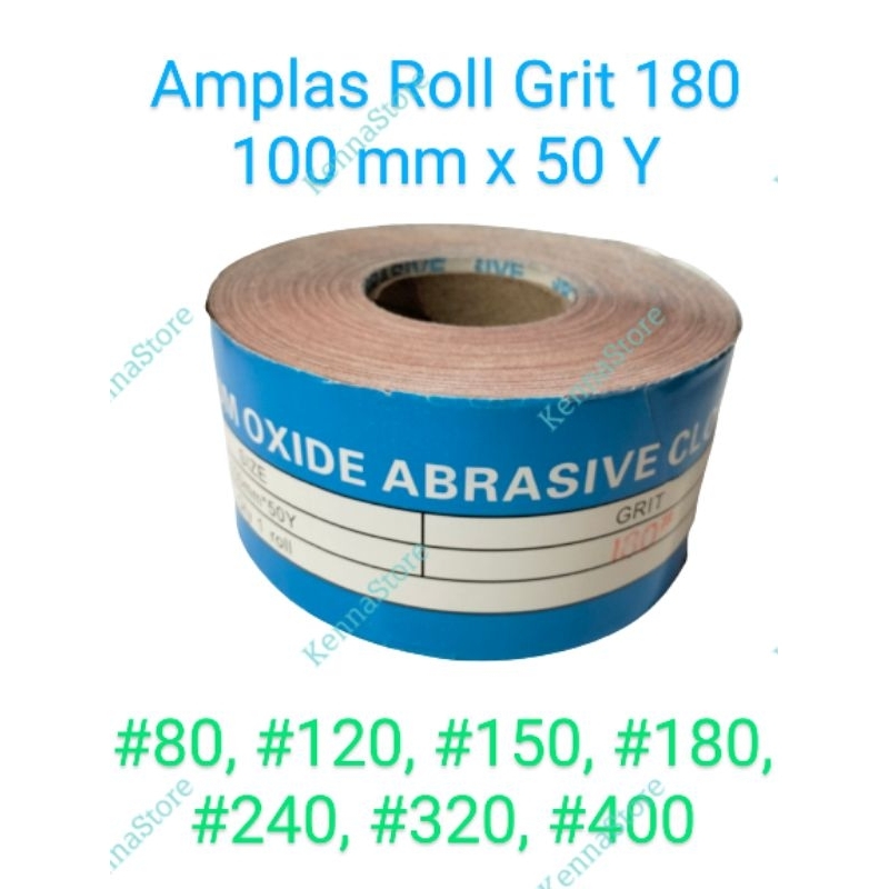Jual Amplas Roll 100 mm x 50 Y Grit 180 / 4" x 50 m | Shopee Indonesia