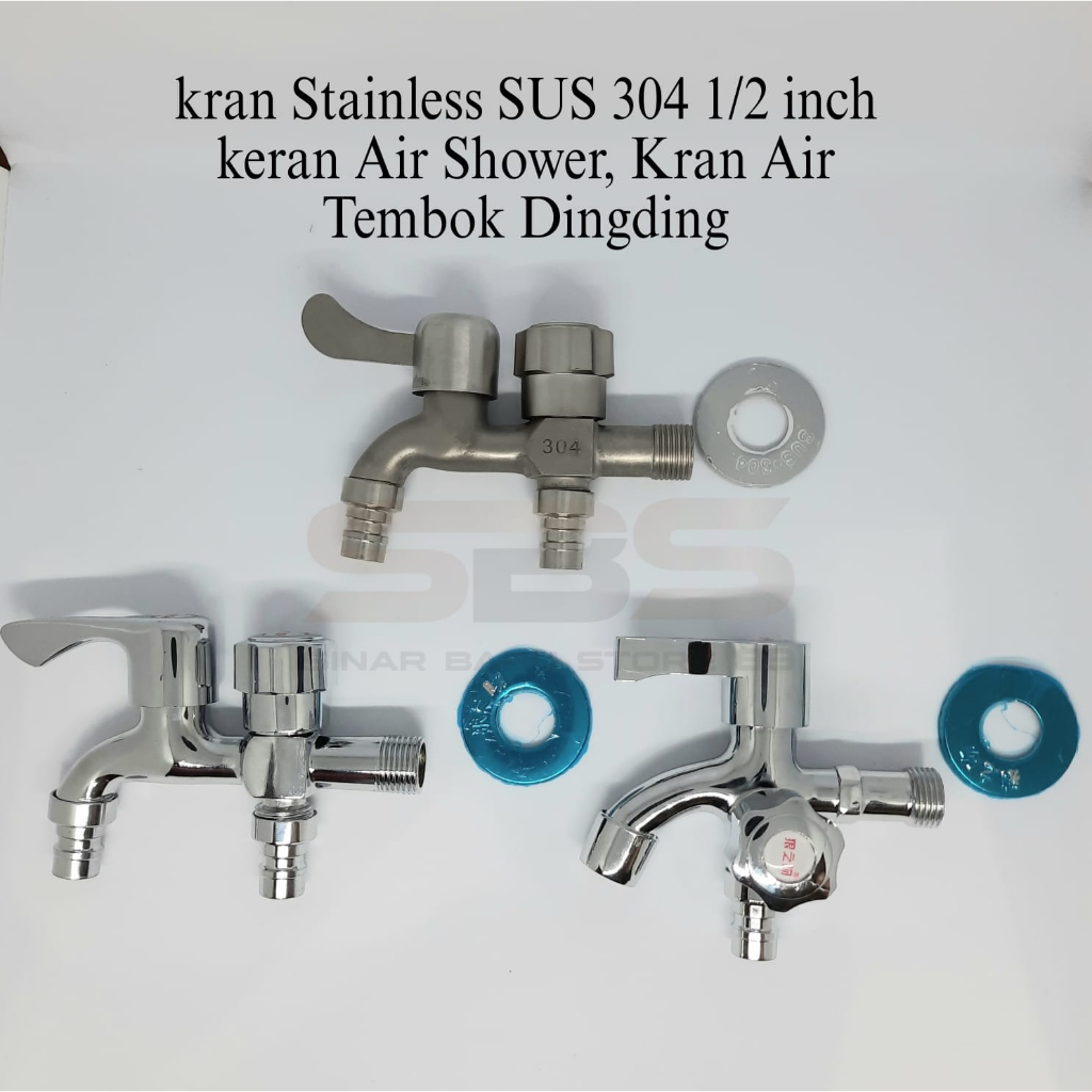 Jual Kran Cabang Keran Shower Faucet Tembok SUS 304 | Shopee Indonesia
