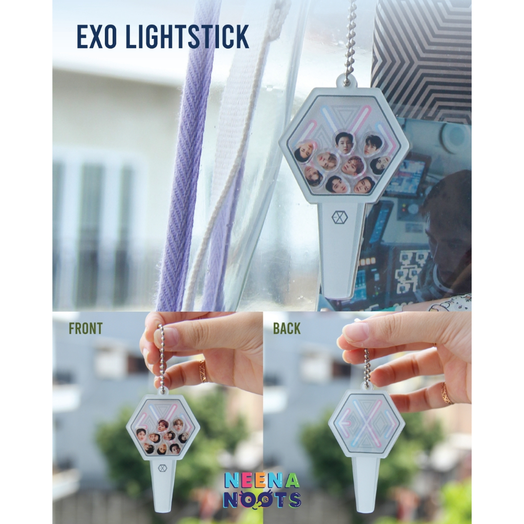 Jual EXO Keychain Shaker "LightStick" Version | Gantungan Kunci Kpop ...