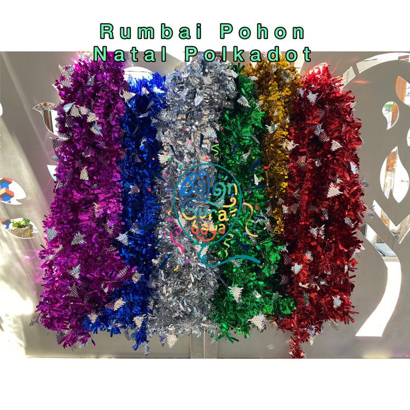 Jual Slinger / Rumbai Pohon Natal Polkadot | Shopee Indonesia