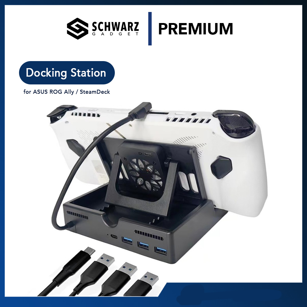 Jual Docking Station Asus Rog Ally SteamDeck 4in1 USB 3.0 Fan Cooler ...