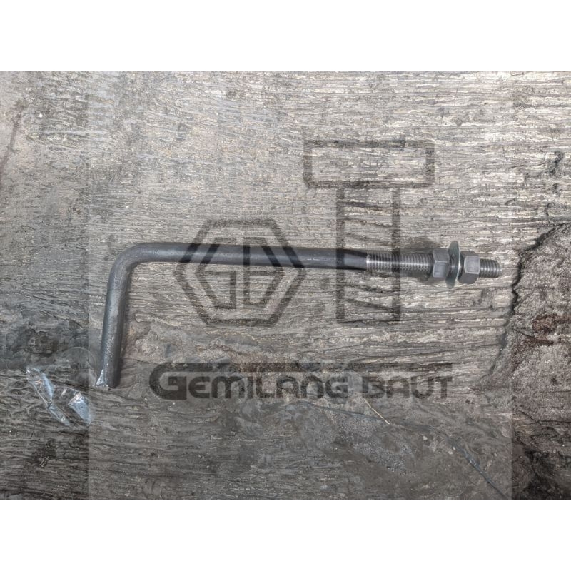 Jual Angkur Besi Beton M16/Angkur L M16x60+2Mur+1Ring Plat | Shopee ...