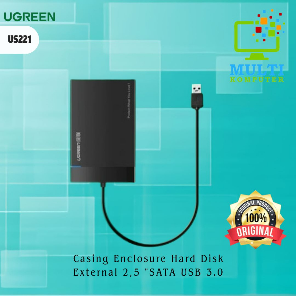 Jual UGREEN Casing Enclosure Hard Disk External 2,5 "SATA USB 3.0 US221 | Shopee Indonesia