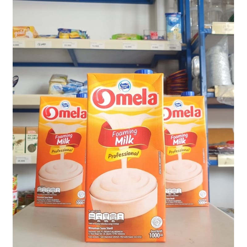 Jual Susu Omela Foaming Milk 1Liter / Susu UHT Omela 1Liter / Susu UHT ...