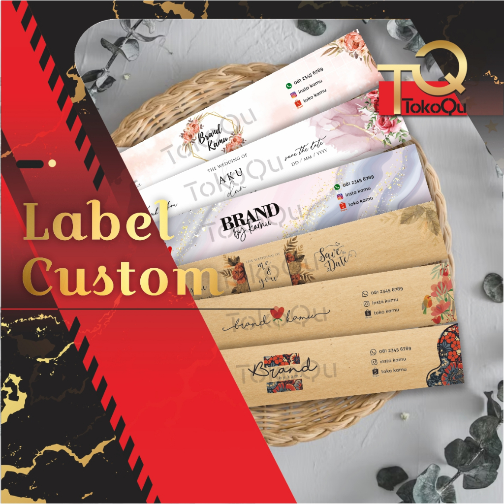 Jual Label Hijab/Label Roll Hijab/Label Souvenir/Label Packing/Label ...