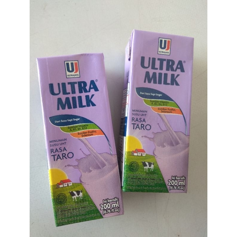 Jual ULTRAMILK susu rasa taro 200ml | Shopee Indonesia
