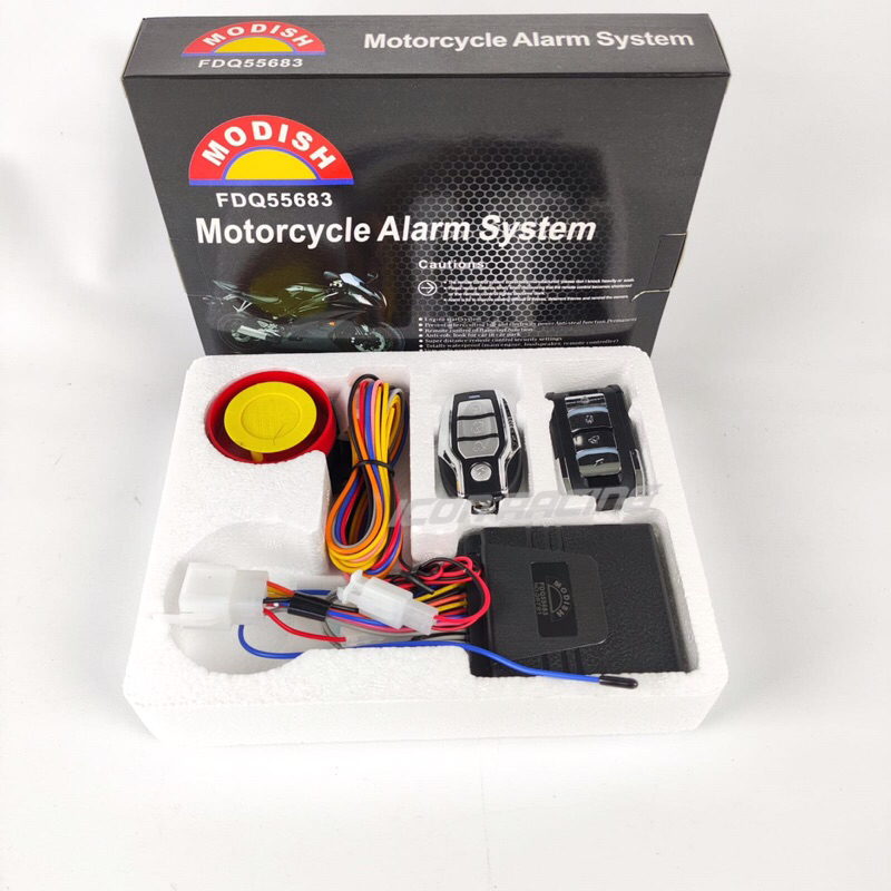 Jual ALARM MOTOR 12 V BISA STARTER 2 REMOTE ANTI MALING SENSOR GETAR ...