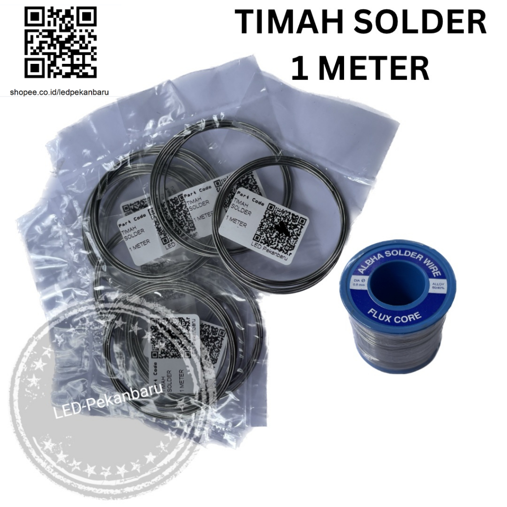 Jual 1METER TIMAH SOLDER METERAN -TENOL - WIRE SOLDER 0.8 ALLOY 60/40 ...