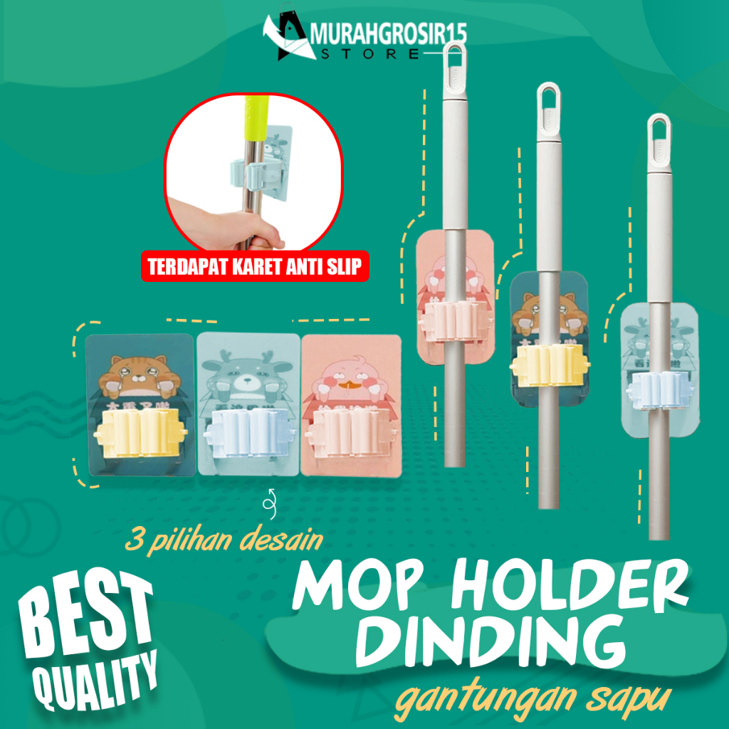 Jual MOP HOLDER / PENJEPIT GANTUNGAN SAPU PEL DINDING / MOP BROOM ...