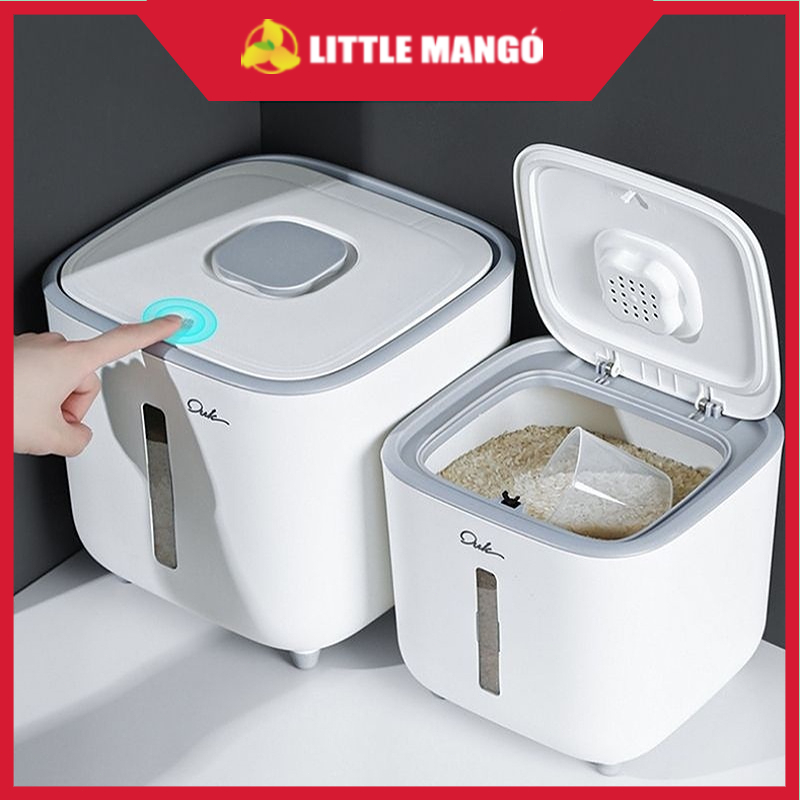 Jual 5/10 KG Automatic Opening Rice Bucket Beras Rice Rice Dispenser ...