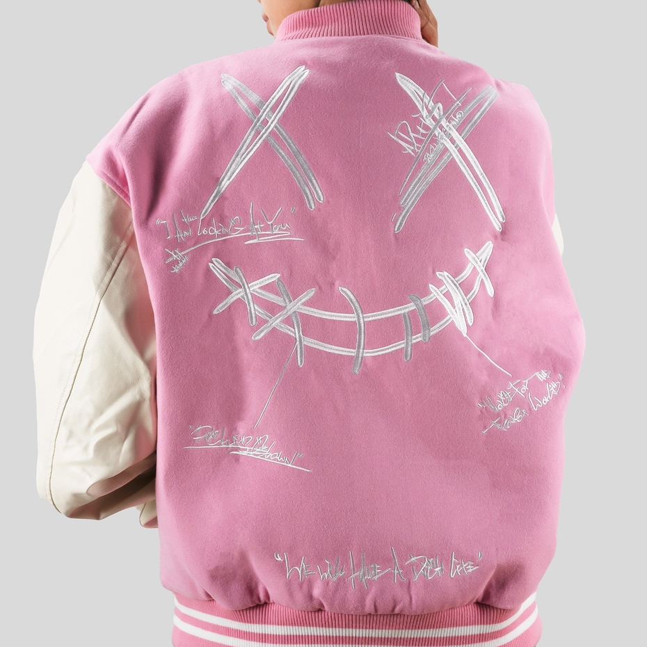 Jual RIC Ricky Is Clown Varsity Jacket Classic Pink | Shopee Indonesia