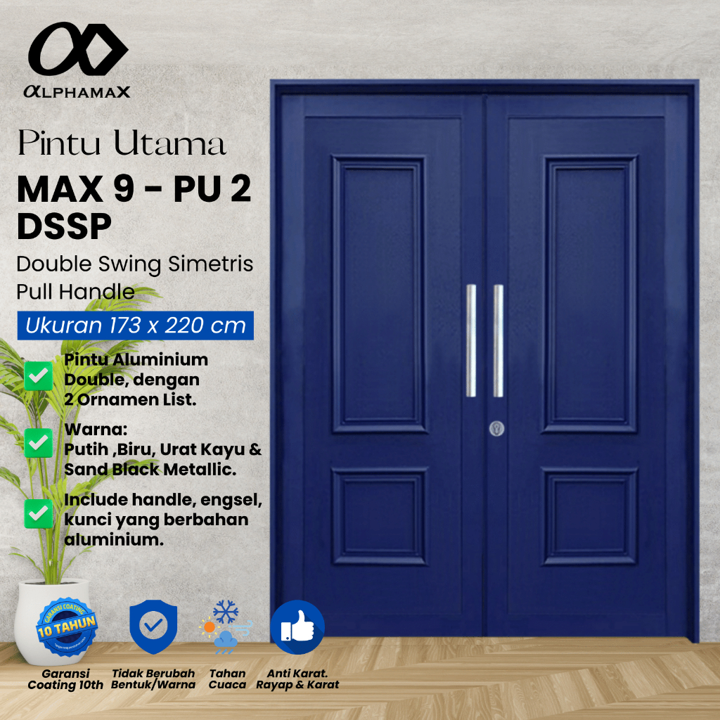 Jual ALPHAMAX Max 9-PU2-DSSP Pintu Rumah Pintu Depan Pintu Utama Pintu ...