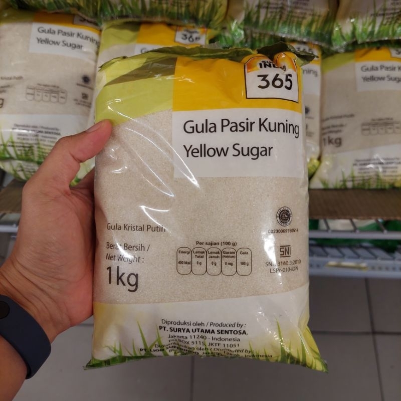 Jual 365 Gula Pasir Kuning Yellow Sugar 1 Kg | Shopee Indonesia