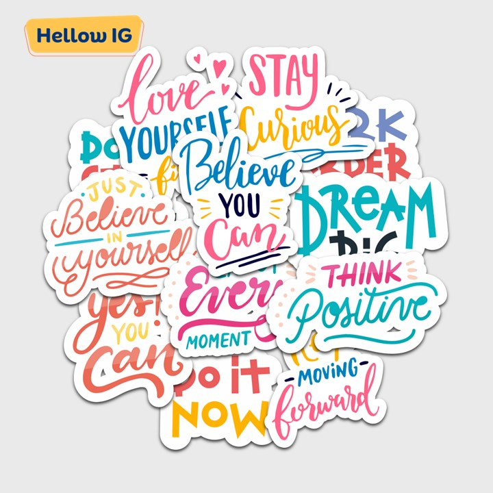 Jual STICKER PACK| AESTHETIC | STIKER KATA KATA MOTIVASI | STIKER BOTOL ...