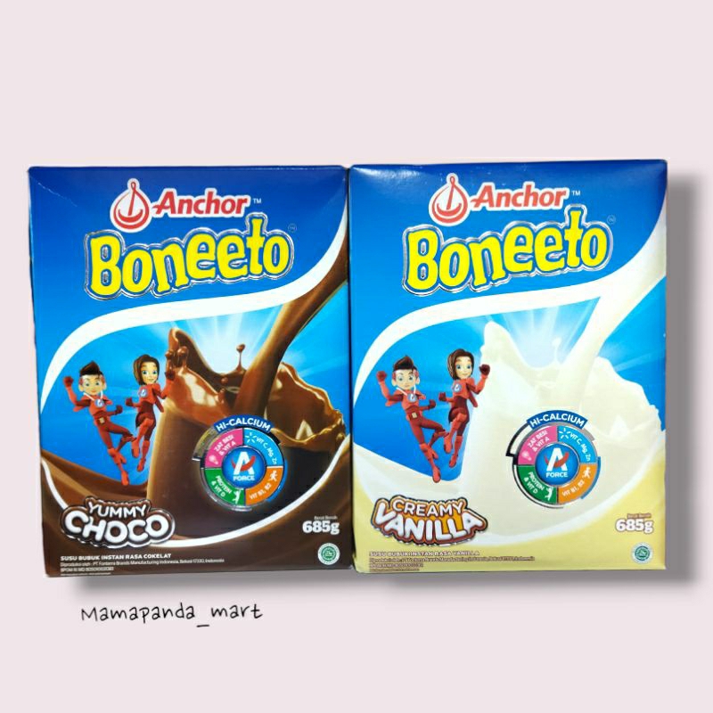Jual BONEETO YUMNY CHOCO/CREAMY VANILLA/SUSU PERTUMBUHAN 685g | Shopee ...