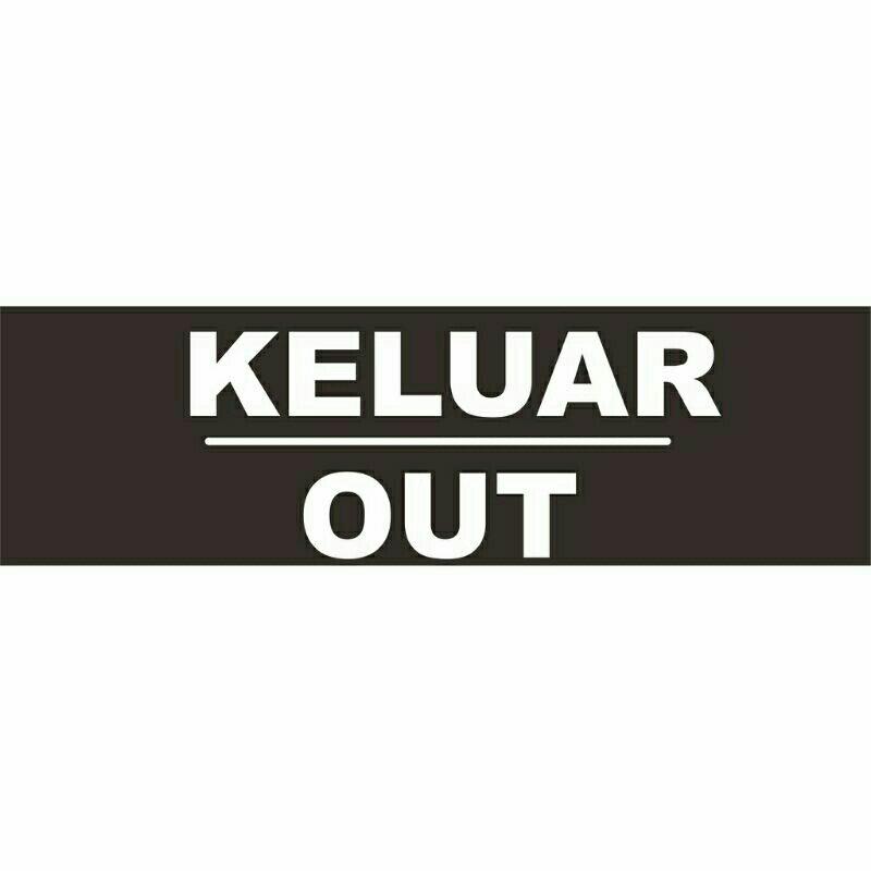 Jual akrilik sign rambu keluar / out / stiker | Shopee Indonesia