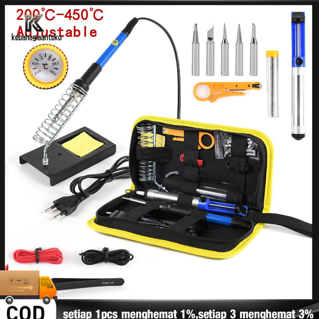Jual Alat Solder Elektrik Suhu Dapat Disesuaikan 80W Alat Las LCD Alat ...