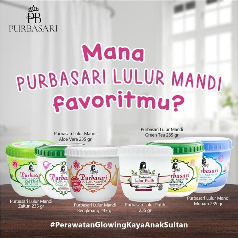 Jual Purbasari lulur mandi Body scrub ORIGINAL Lulur Mandi Purbasari ...