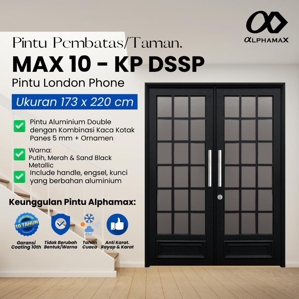 Jual ALPHAMAX Max 10-KP-DSSP Pintu Rumah Pintu Taman Pintu Pembatas ...