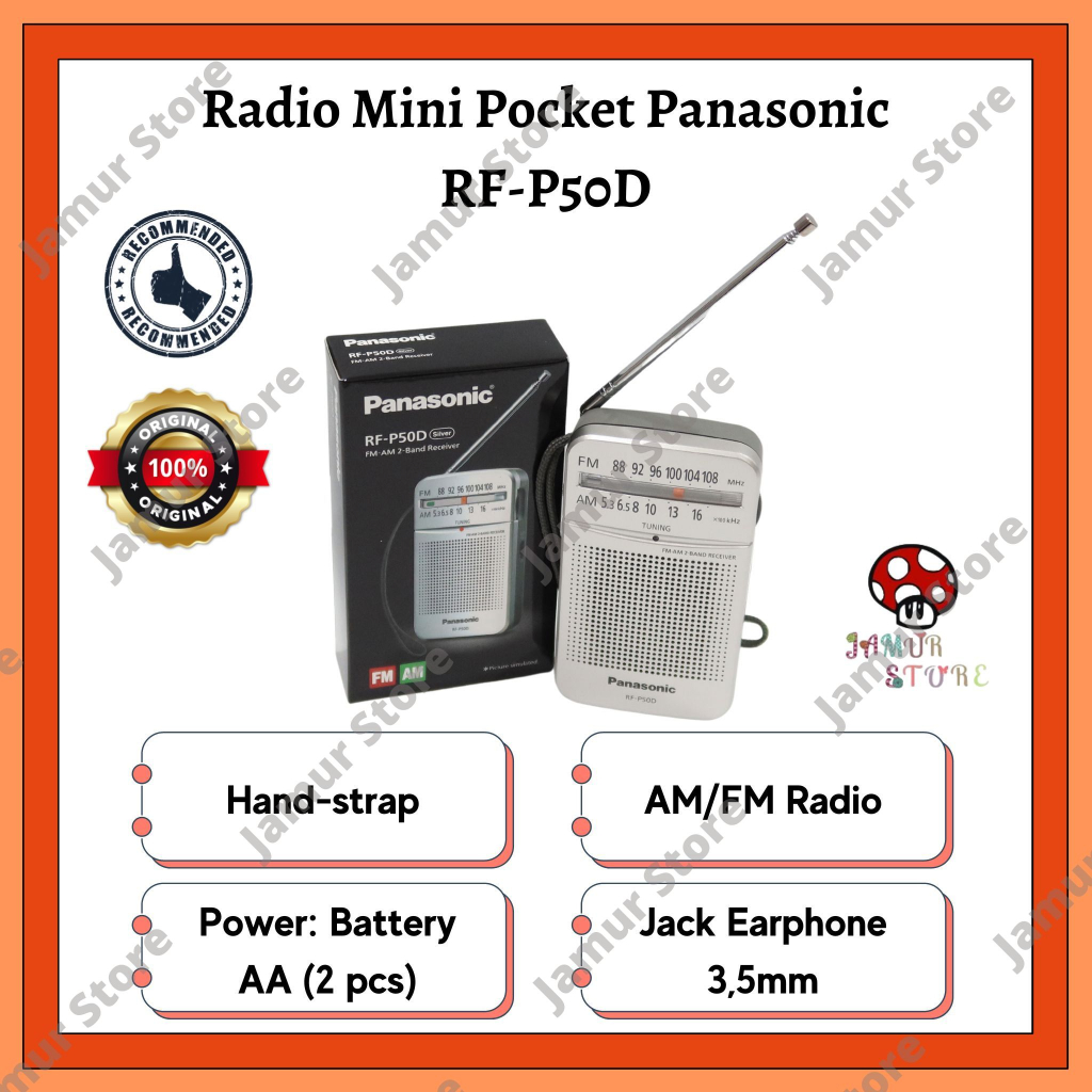 Jual Radio Mini Pocket Panasonic RF-P50D/Radio Saku RF-P50D | Shopee Indonesia