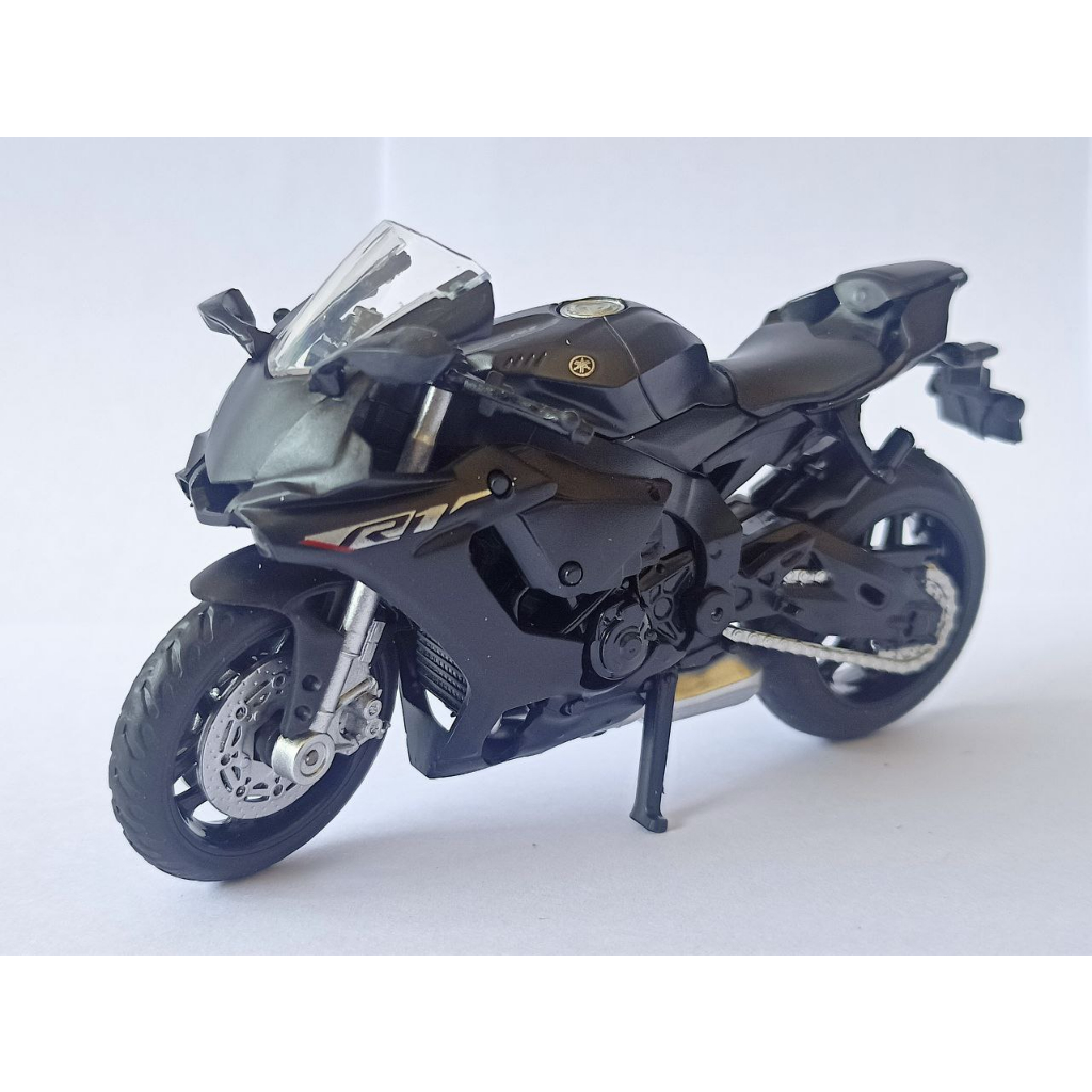 Jual Diecast Motor Yamaha YZF-R1 black miniatur motor sport 1:18 ...