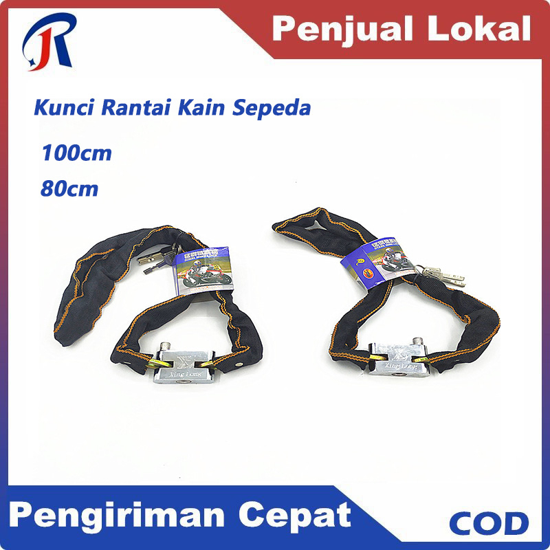 Jual Gembok Rantai 80 100 Cm Gembok Motor Sepeda Pagar Lapis Kain ...