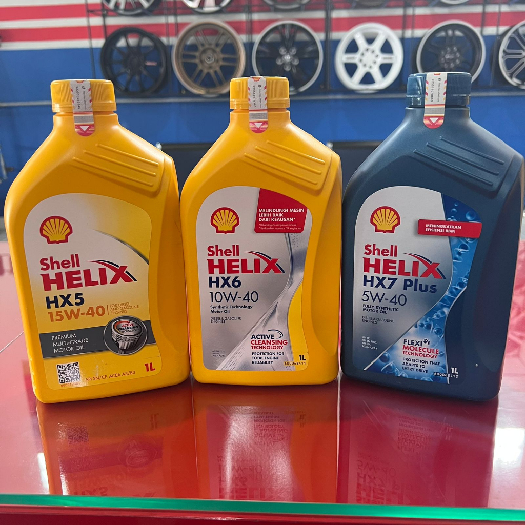 Jual OLI MESIN BENSIN DAN DIESEL SHELL HELIX HX5 HX6 HX7 1L ORIGINAL ...