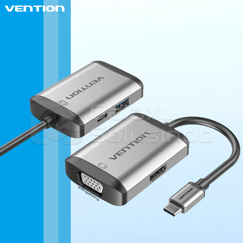 Jual VENTION TFA Type-C to HDMI Multiport VGA, USB 3.0, PD Converter ...