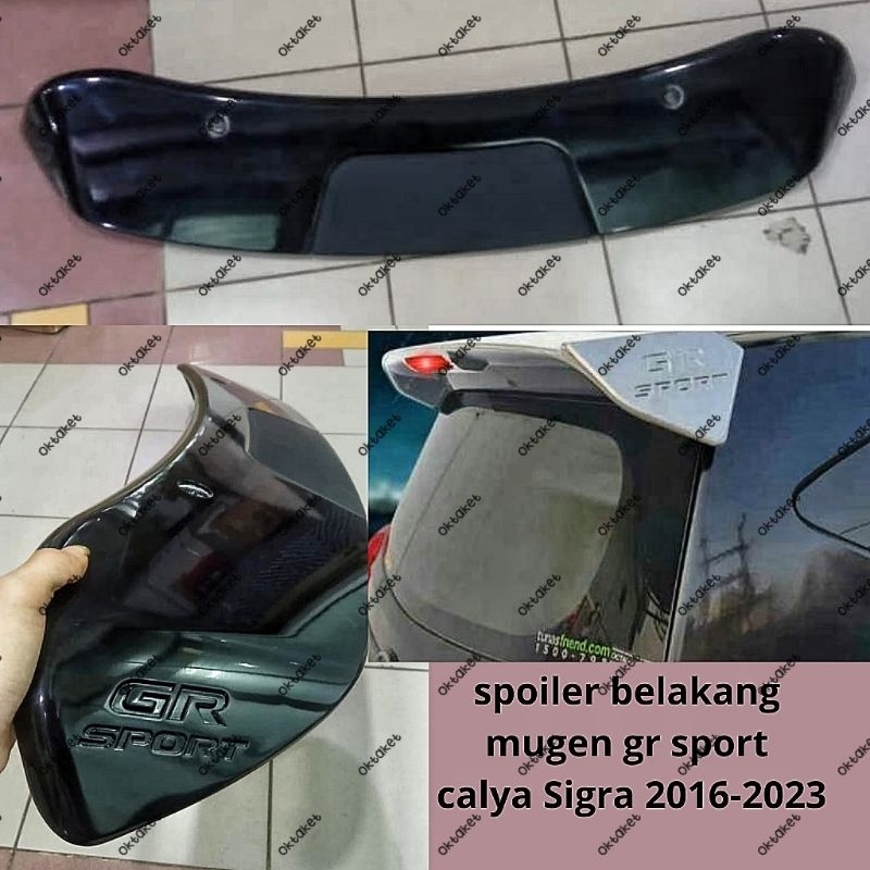 Jual spoiler Calya Sigra 2016 2018 2020 2023 with lampu model Mugen Gr ...