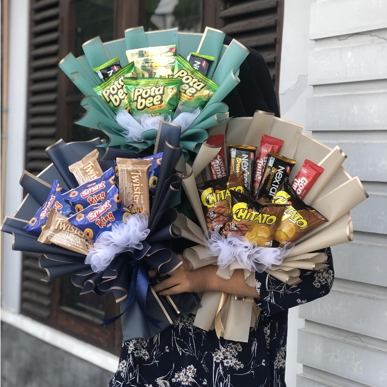 Jual Bucket Snack / Buket Snack murah / Bouquet snack kado wisuda ulang ...