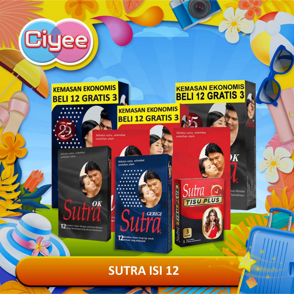 Jual Kondom Sutra Isi 12 Pcs Series - Merah Classic - Hitam Ok - Biru Gerigi - Abu Plus - Ciye ...