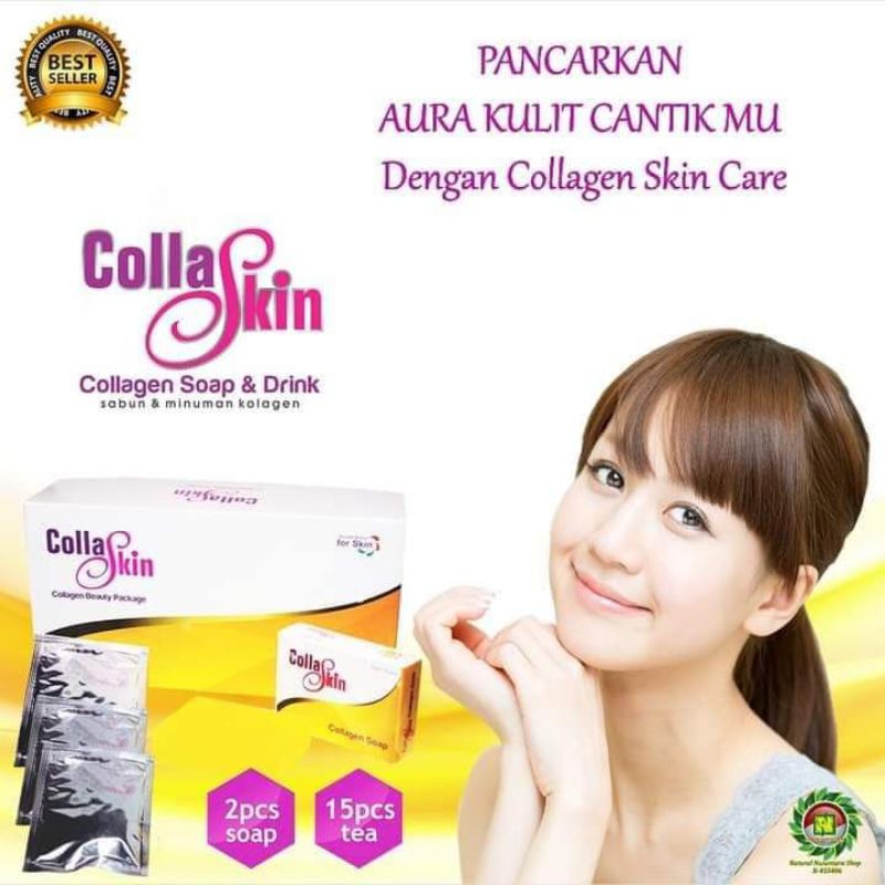 Jual COLLASKIN COLLAGEN BEAUTY PACKAGE (Sabun+teh) 1 paket /COSKIN ...