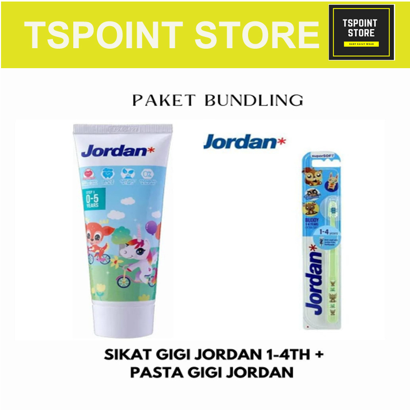 Jual TSPOINT Paket Bundling Sikat Gigi Jordan 1 - 4 th Dan Pasta Gigi ...