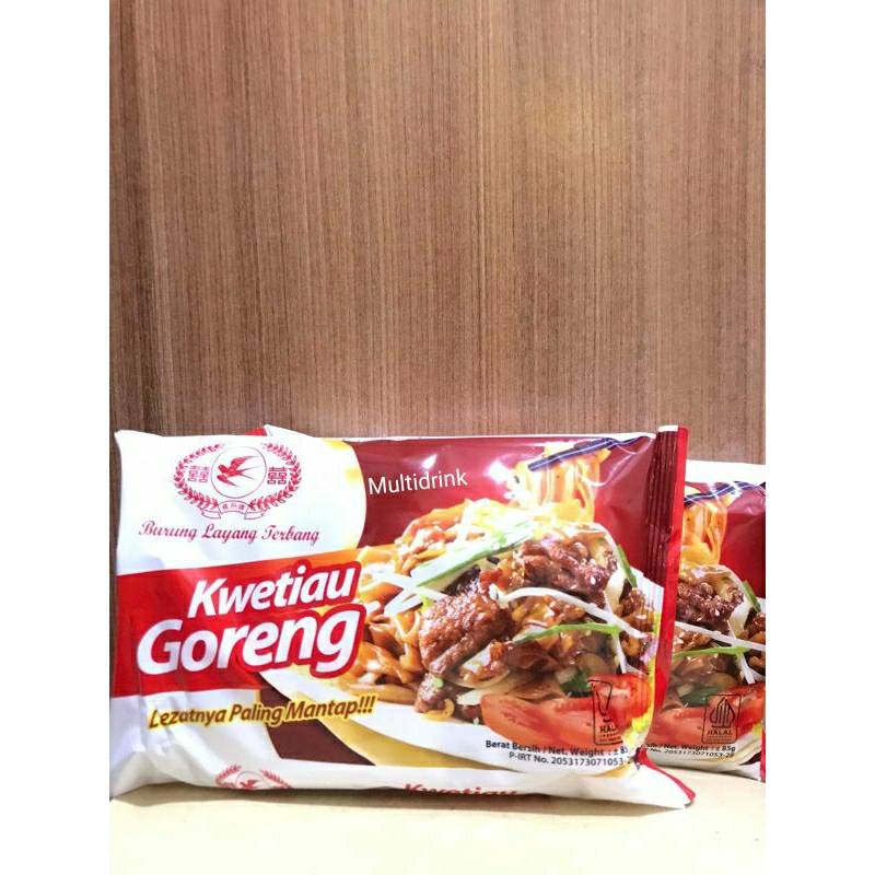 Jual Kwetiau / kwetiaw goreng instant cap burung layang terbang HALAL ...