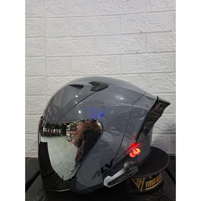 Jual HELM ALV ULTRON STONE GREY GLOSSY PAKET GANTENG + INTERCOM RETOUCH ...