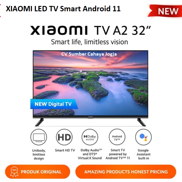 Jual Xiaomi LED Google TV 32" Mi TV A Series Dolby Audio L32M8 Smart ...