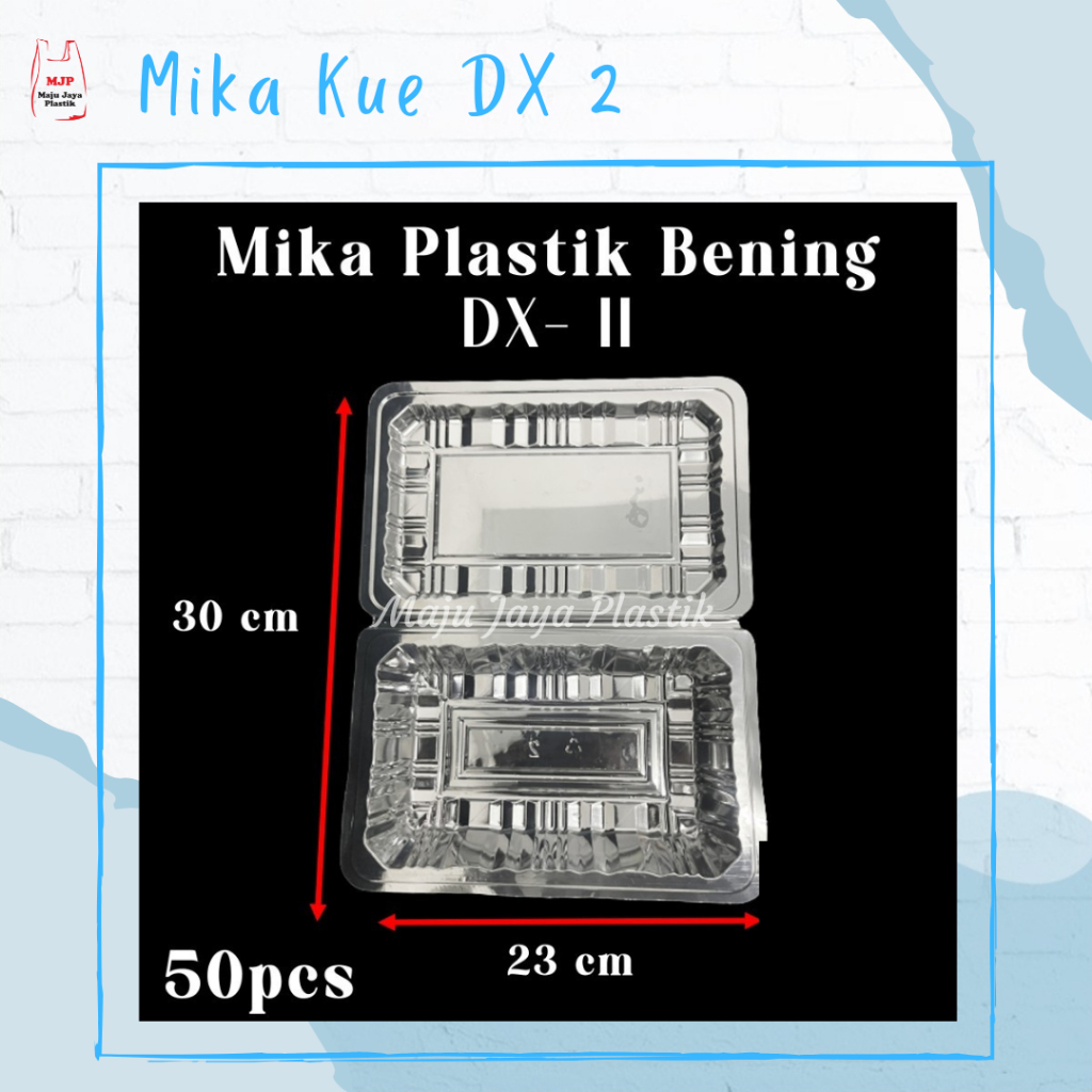 Jual (Isi 50pcs) Mika 2A Tebal 18x10 cm Mika Makanan 10x18 cm Mika Roti ...