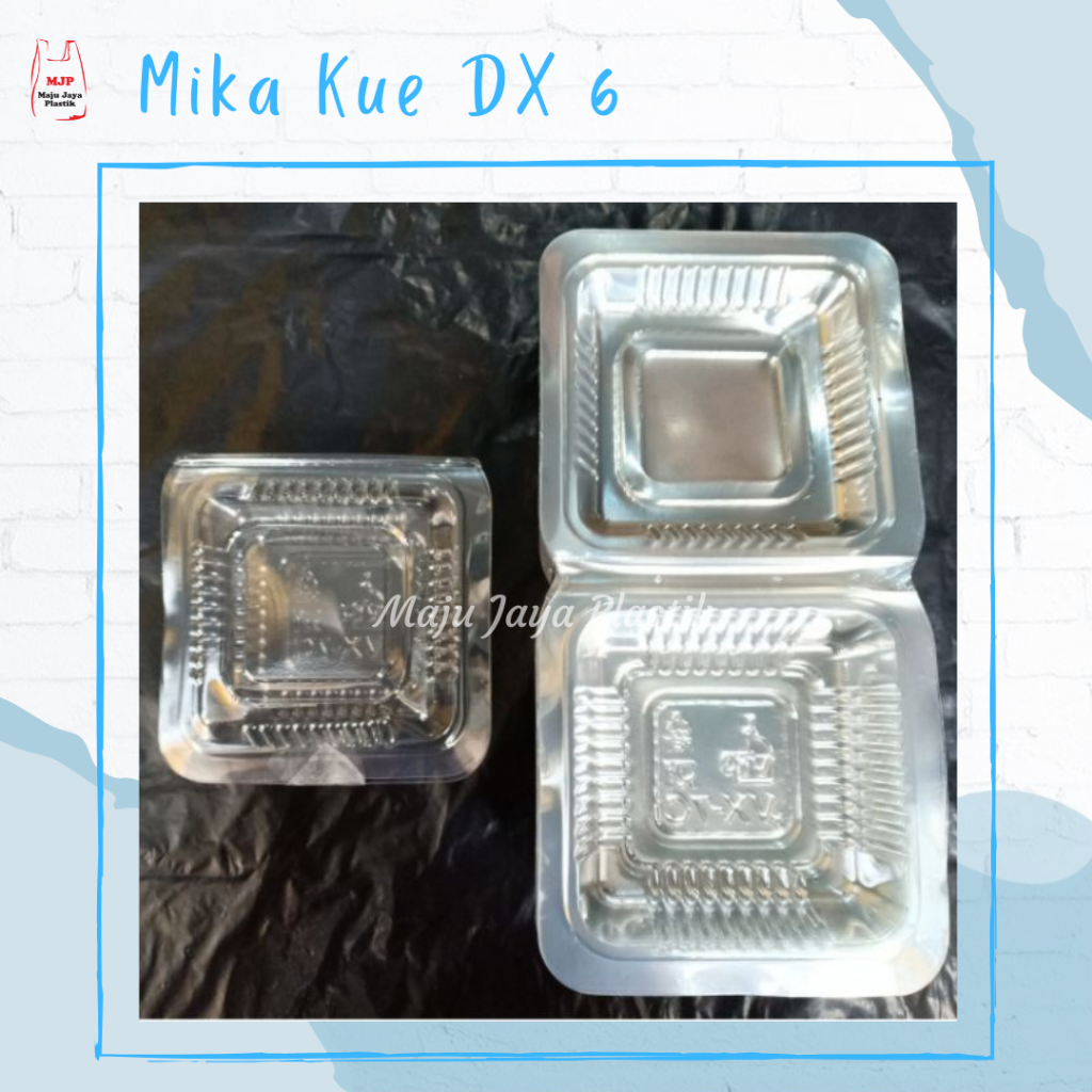 Jual (Isi100) Mika 6 Tebal DX-6 Mika Kue Roti Jajan Wadah Plastik Mika Bening Mochi Marshmallow ...