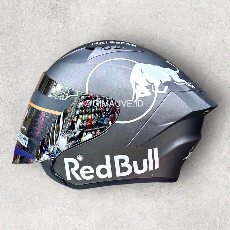 Jual HELM HALF FACE KBR THERMATHRON THANOS ORIGINAL 100% FLAT IRRIDIUM ...